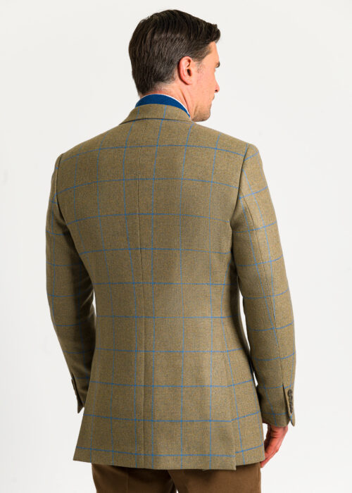 Green & Sky Blue Windowpane Jacket - Roderick Charles
