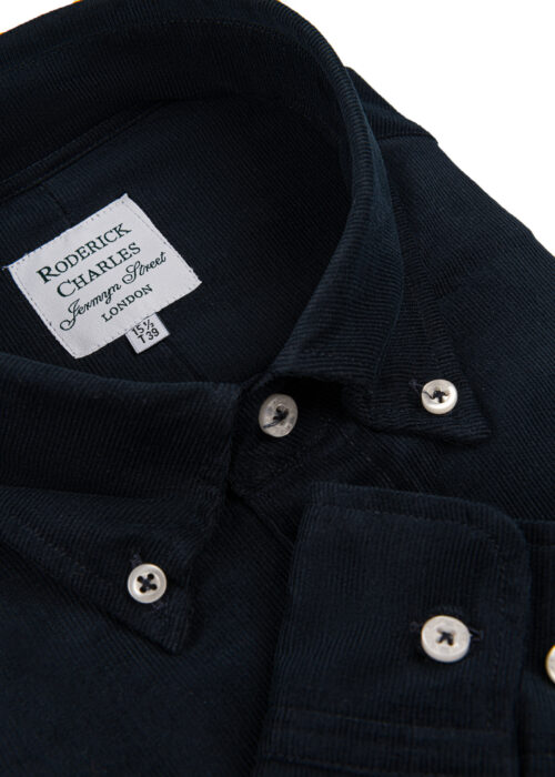 Double Cuff Blue/White/Navy Stripe Shirt - Roderick Charles