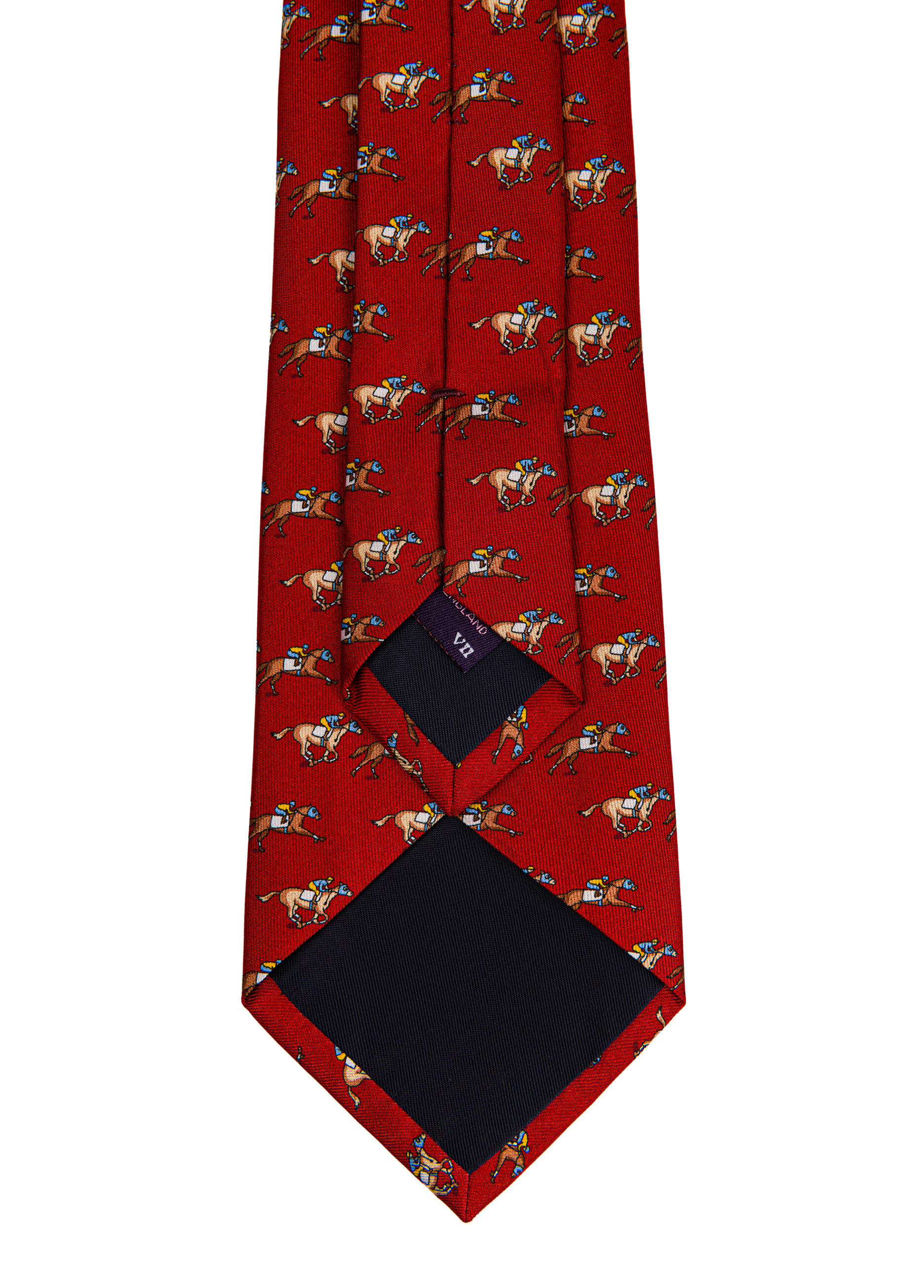 Horse Racing Red Silk Tie - Roderick Charles