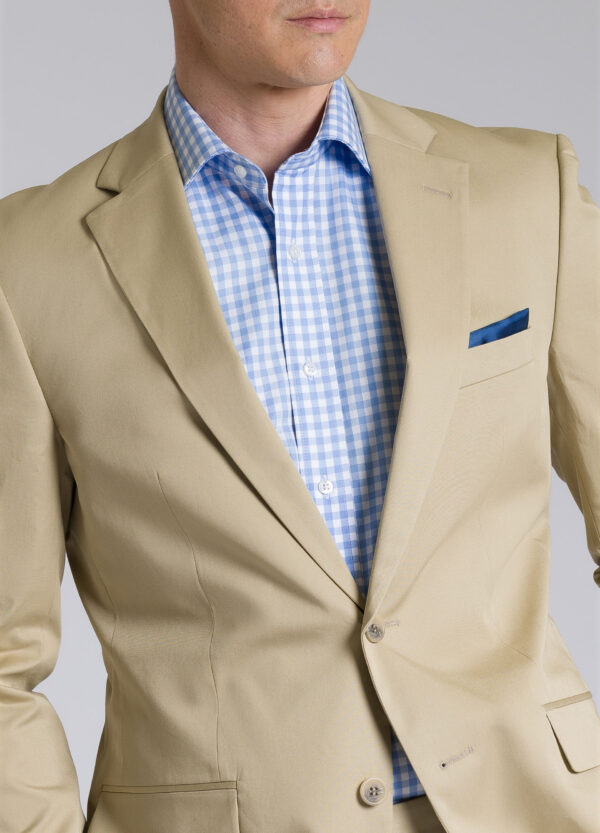 Tailored Fit Fawn Cotton Jacket - Roderick Charles