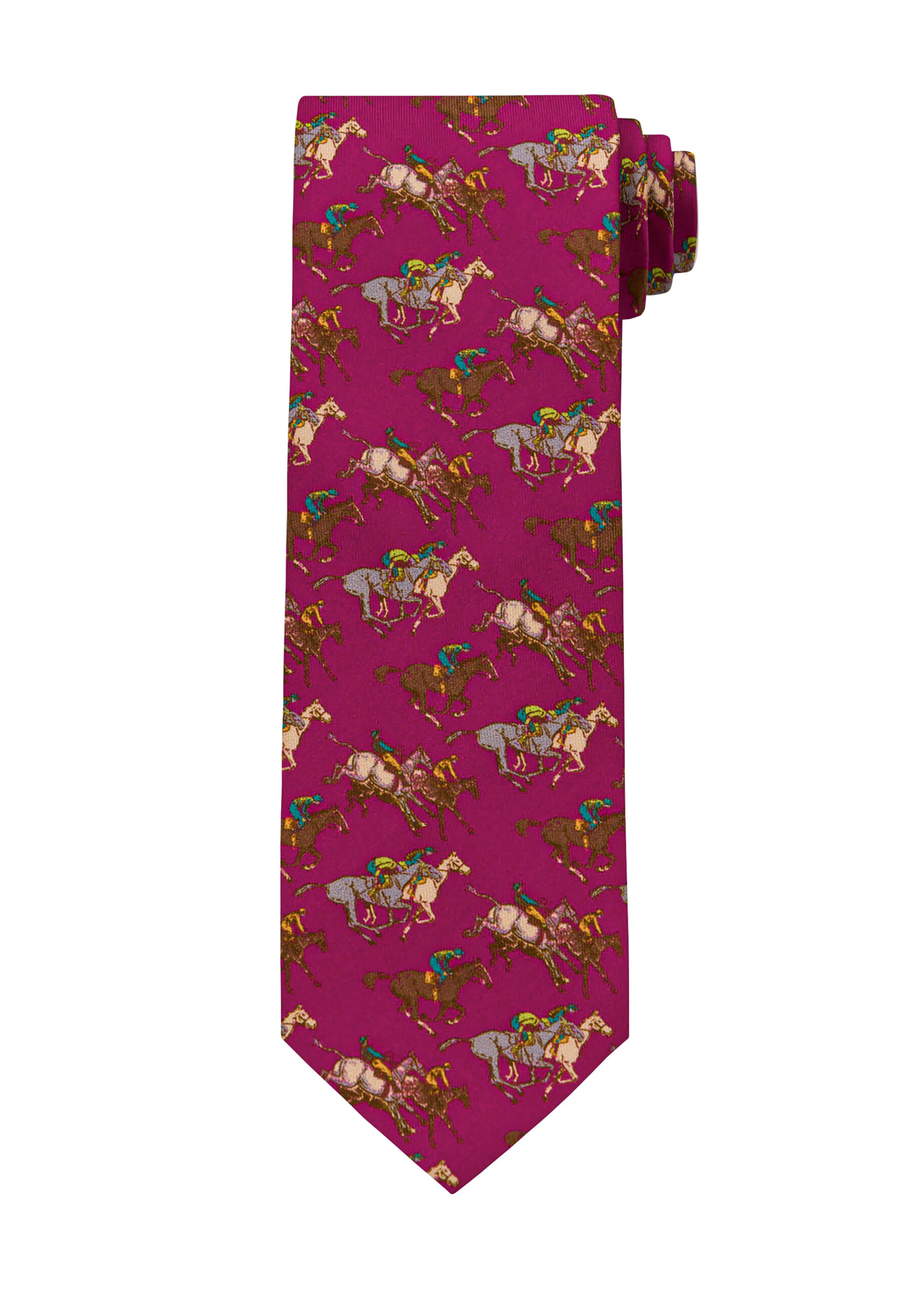Steeplechase Magenta Silk Tie - Roderick Charles