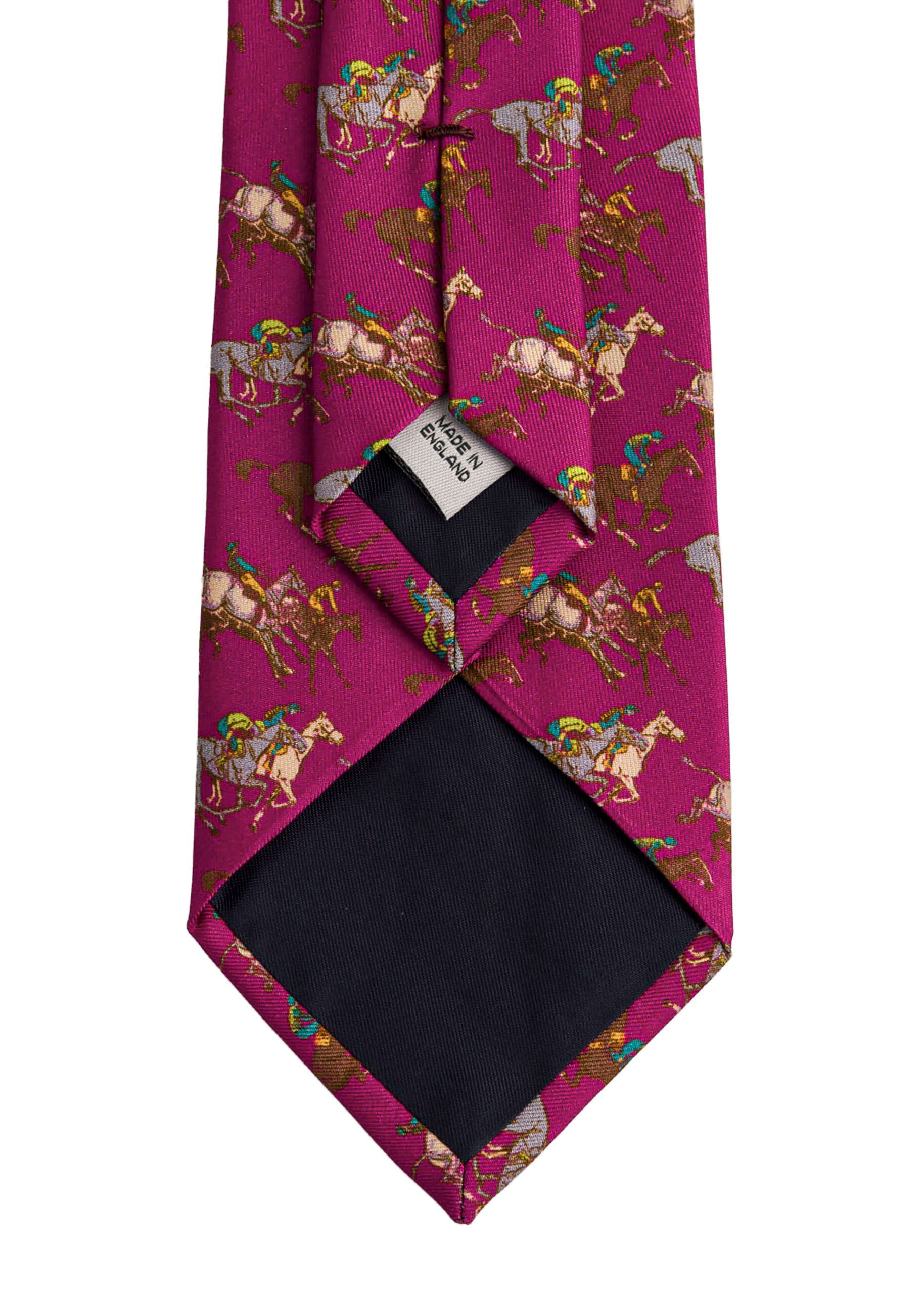 Steeplechase Magenta Silk Tie - Roderick Charles
