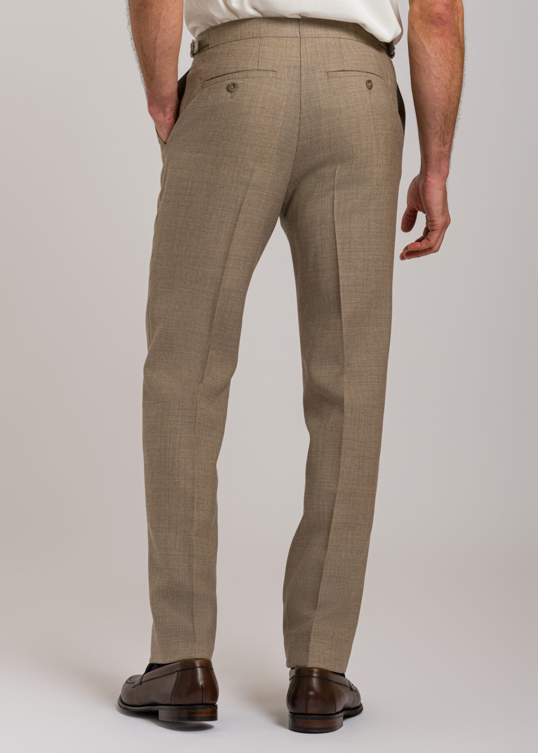 Tailored Fit Plain Tan Suit - Roderick Charles