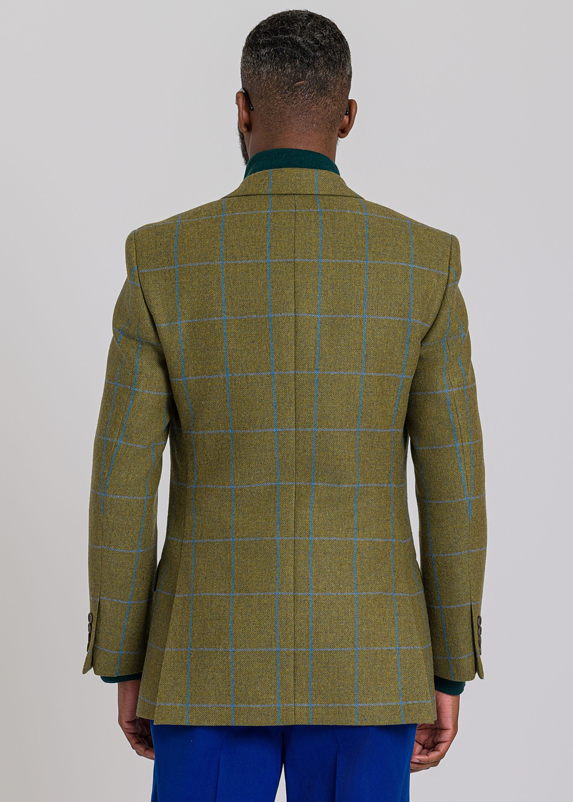 Green & Blue Windowpane Jacket - Roderick Charles