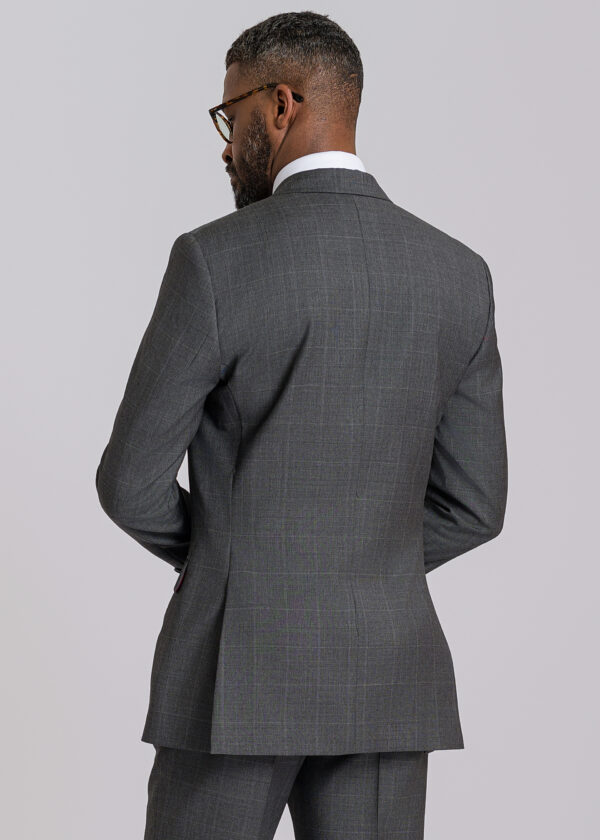 Tailored Fit Lightweight Grey Check - Roderick Charles