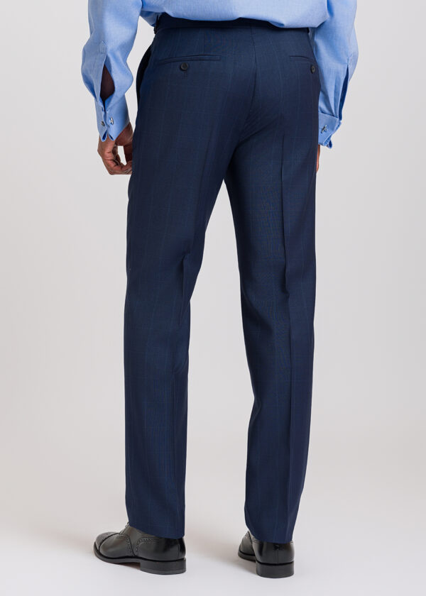 Tailored Fit Lightweight Navy Check Suit - Roderick Charles