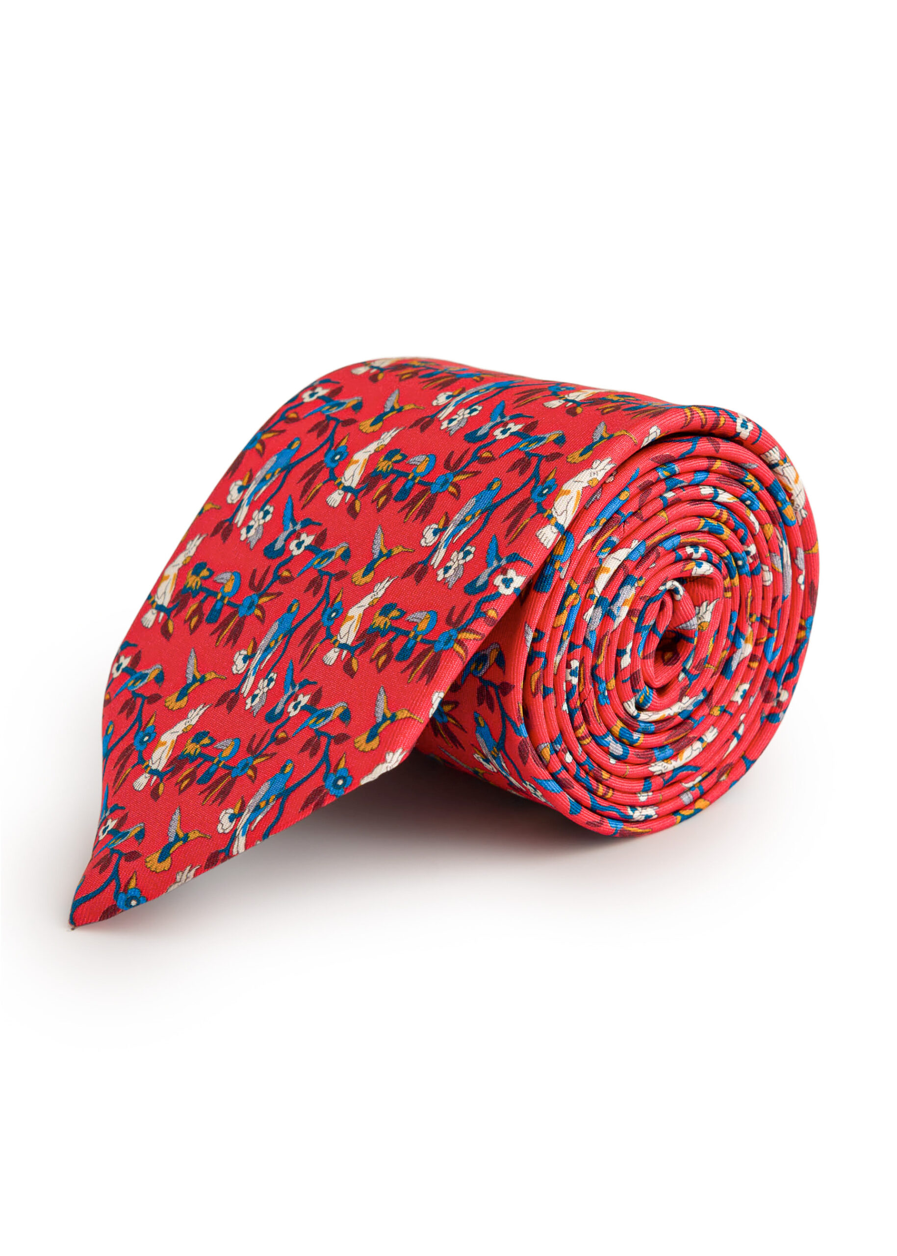Exotic Bird Red Silk Tie - Roderick Charles