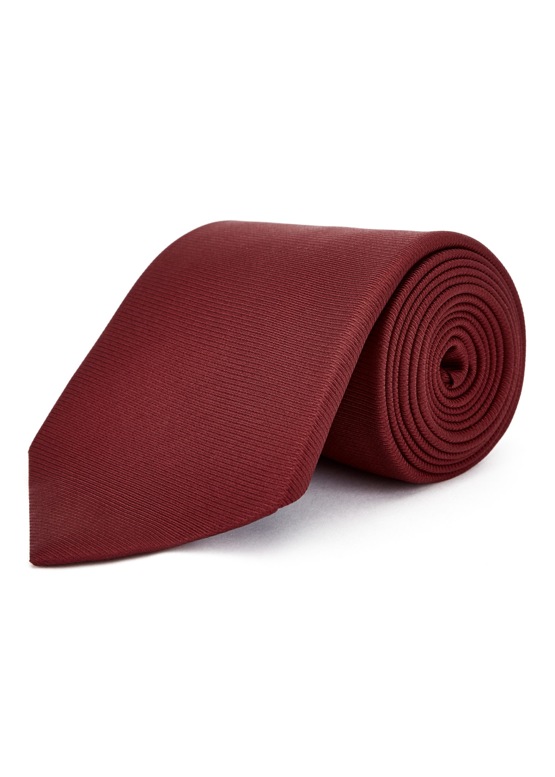 Plain Woven Wine Silk Tie - Roderick Charles